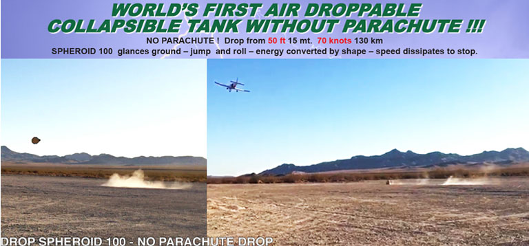 DROP SPHEROID 100 – Air drop fuel. Combat fuel drop. Humanitarian air ...